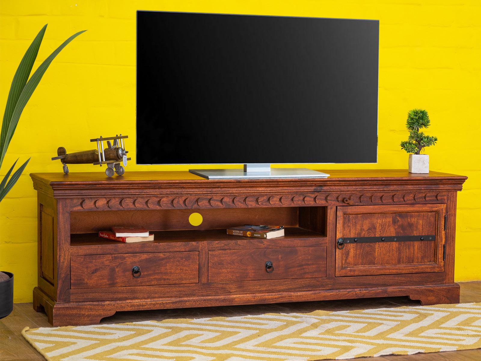 Duraster Aristocrat Solid Wood TV Unit with Storage | Duraster