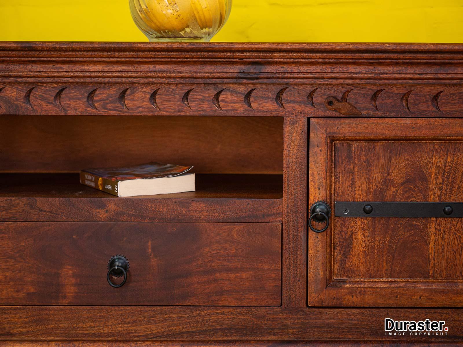 Duraster Aristocrat Solid Wood TV Unit with Storage | Duraster