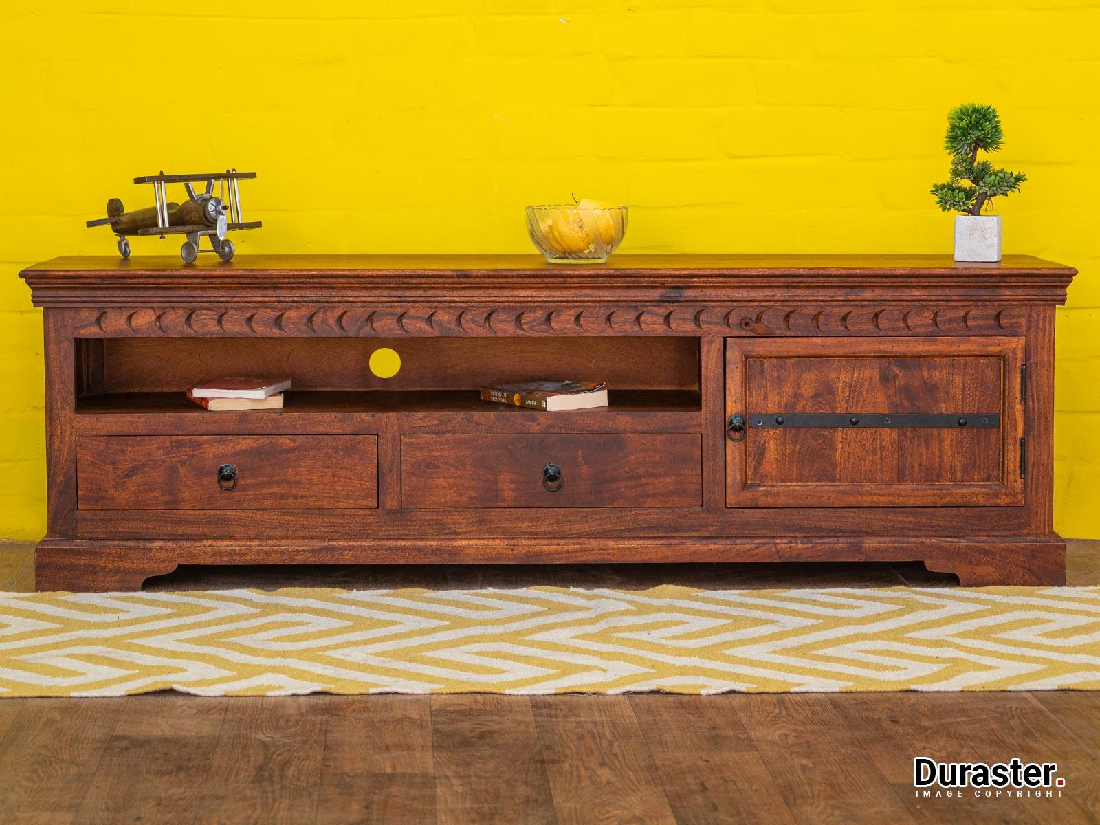Duraster Aristocrat Solid Wood TV Unit with Storage | Duraster