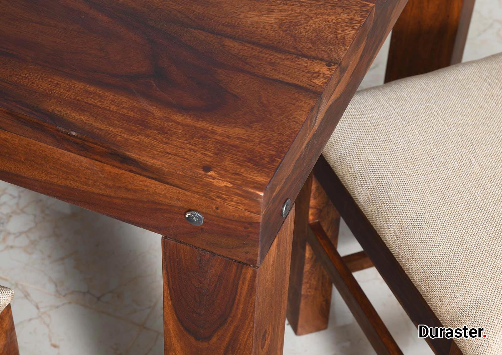 Duraster Amber Wood 6 Seater Dining Table Set | Duraster