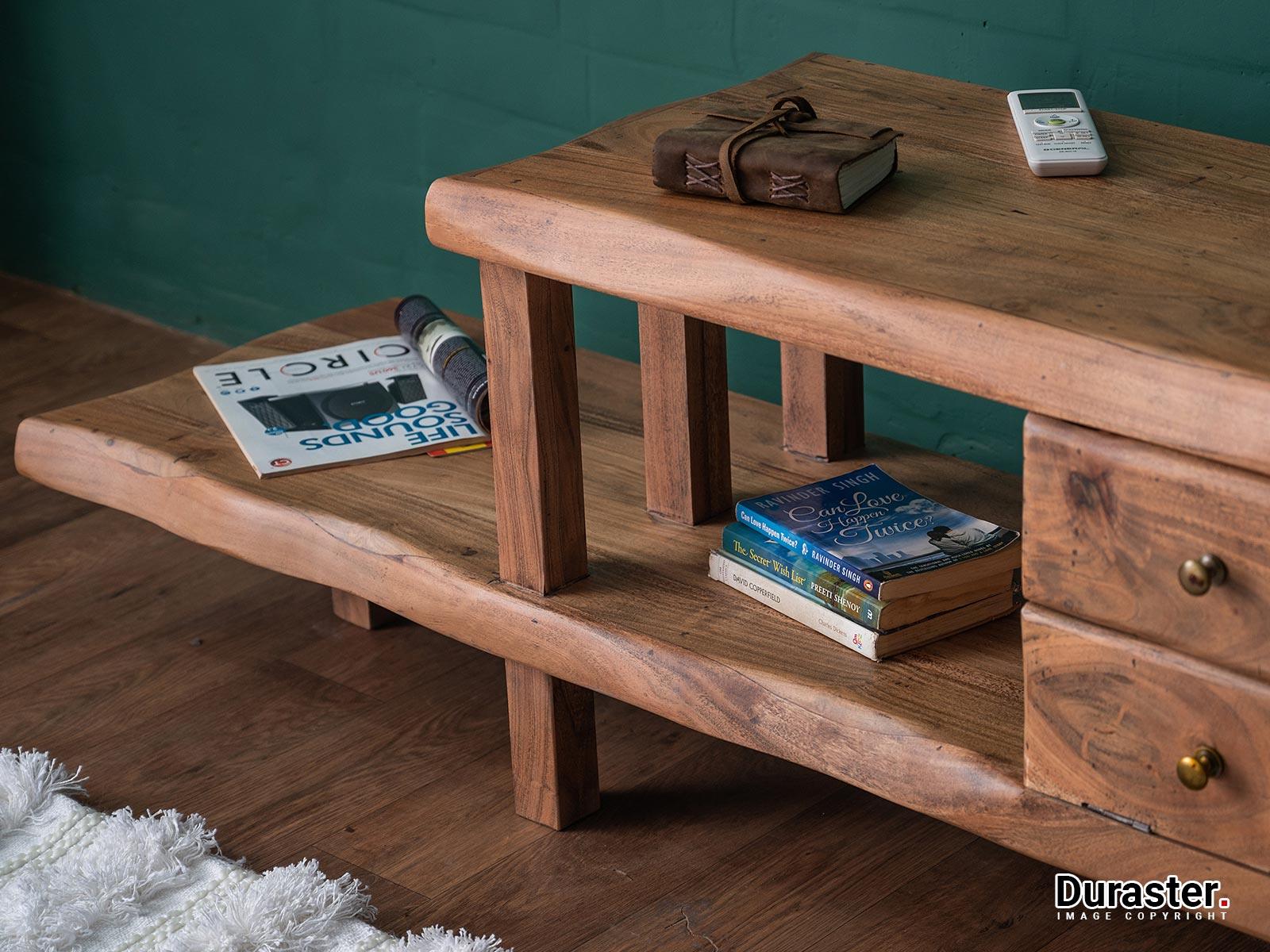 Duraster Hawkin Solid Wood Modern TV Unit | Duraster